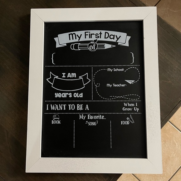 Accessories | My First Day Chart Back To School Chart For Any Grade ...